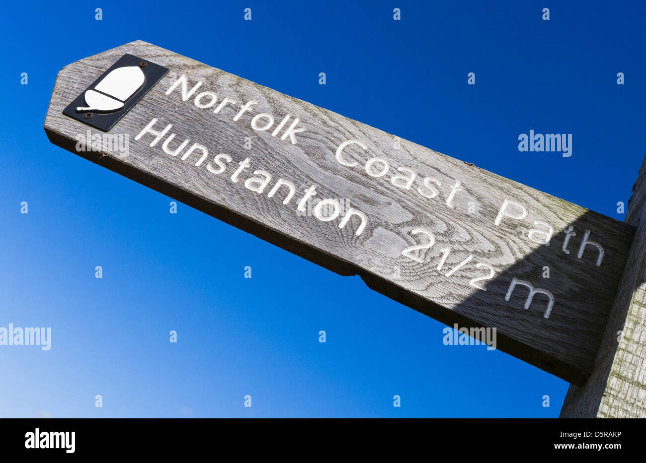 Sign for the Norfolk Coast Path Stock Photo - Alamy
