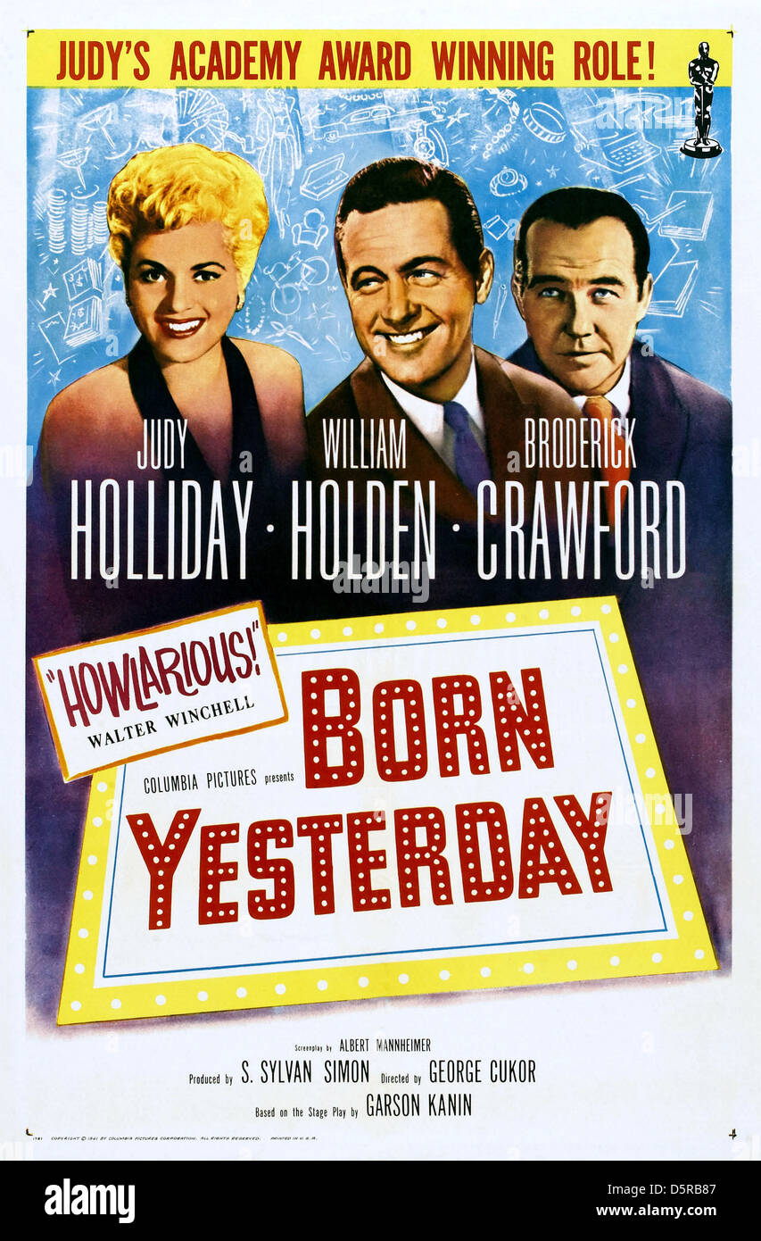 JUDY HOLLIDAY, WILLIAM HOLDEN, BRODERICK CRAWFORD POSTER, BORN ...