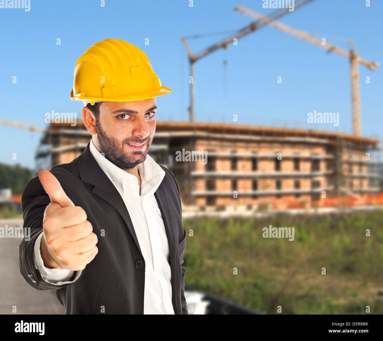 A handsome engineer in building site Stock Photo - Alamy
