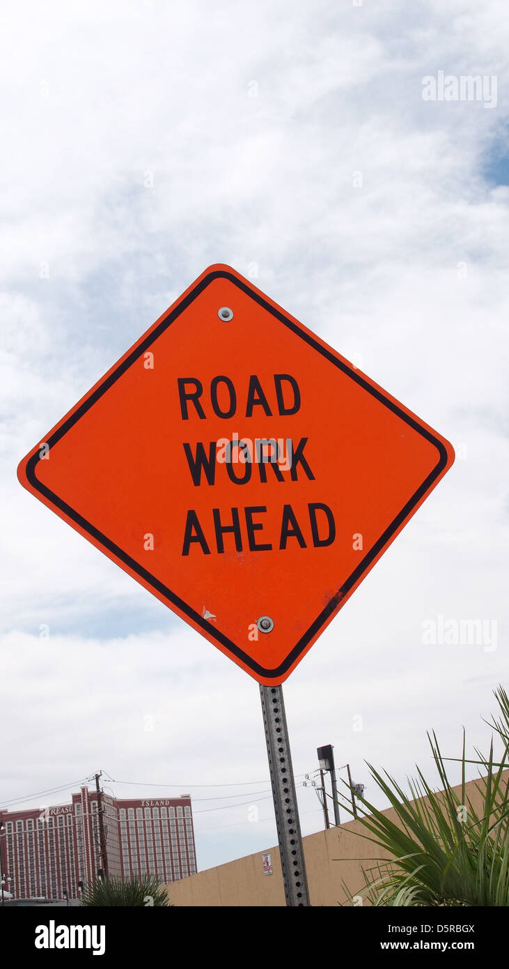 Road works sign hi-res stock photography and images - Alamy