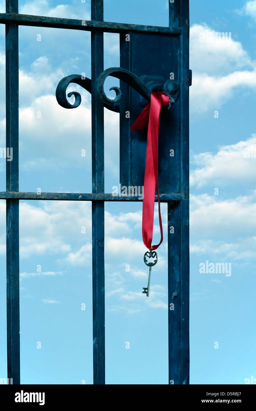 Red ribbon on old hi-res stock photography and images - Alamy