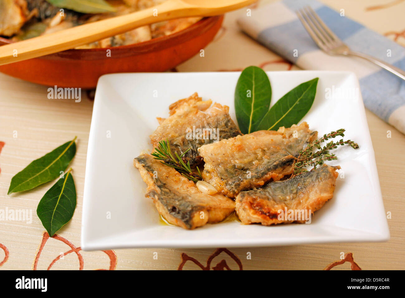 Pickled mackerel. Recipe available Stock Photo - Alamy