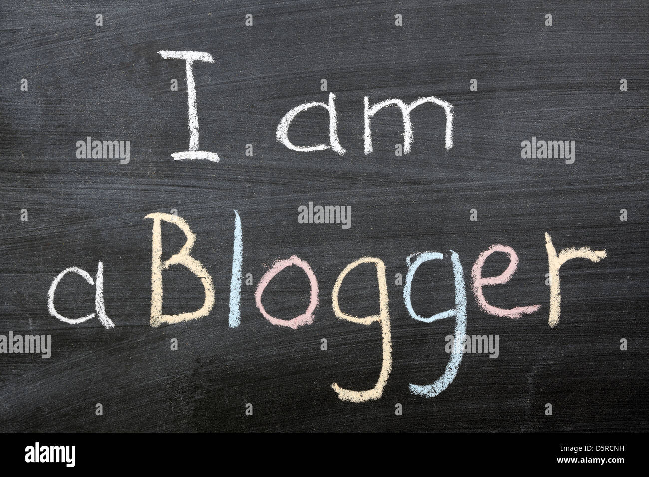 I'm a blogger phrase handwritten on blackboard Stock Photo - Alamy