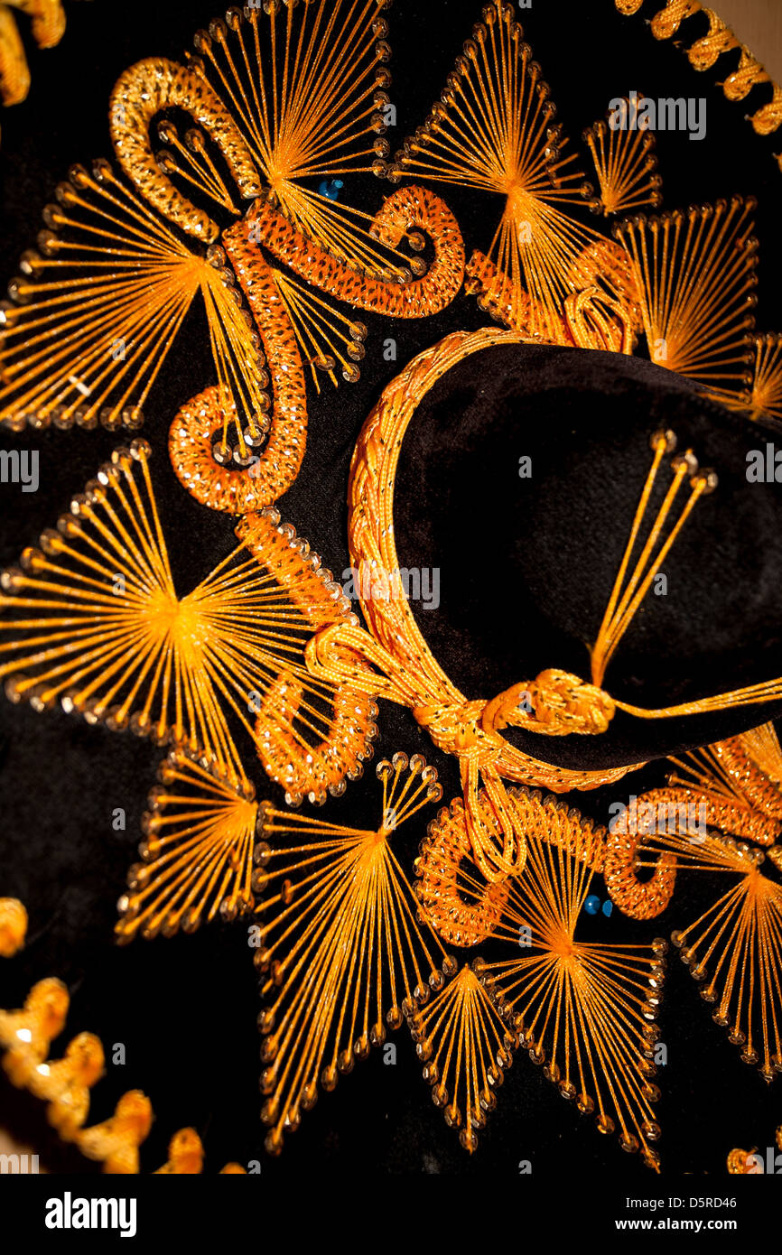 QE2 wall decoration sombrero sombreros rims Stock Photo - Alamy