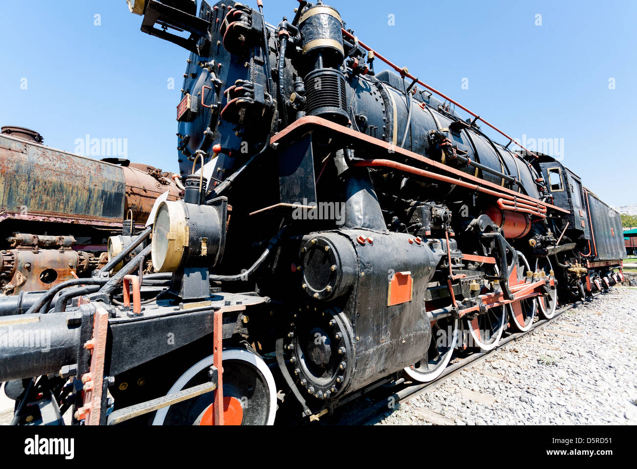 Steam engine at railway museum Turkey Stock Photo - Alamy