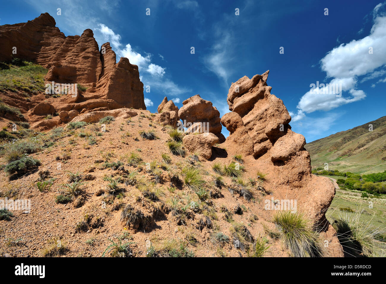Eroded rocks, Asy river canyon, Kazakhstan Stock Photo - Alamy