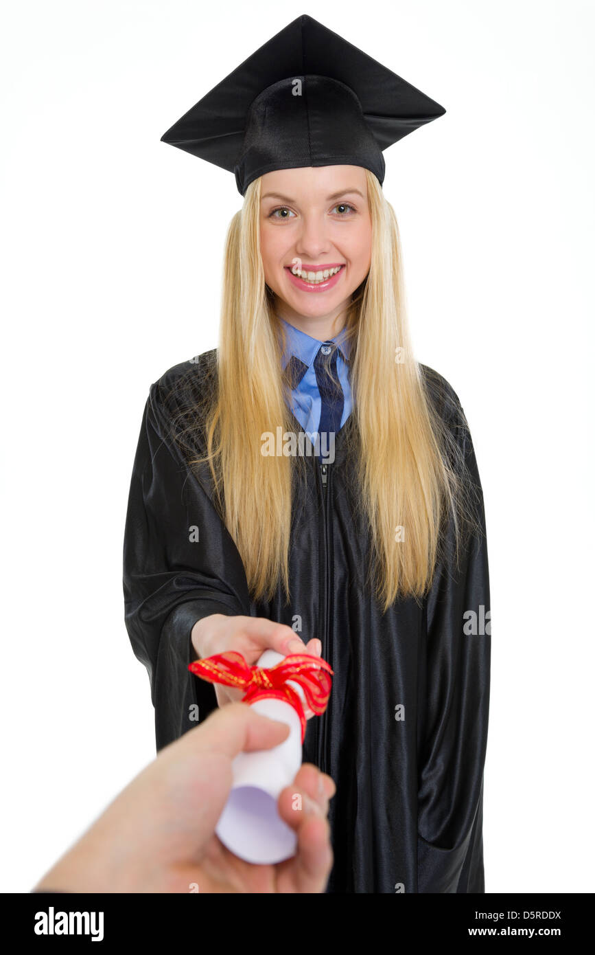 Receiving diploma hi-res stock photography and images - Alamy