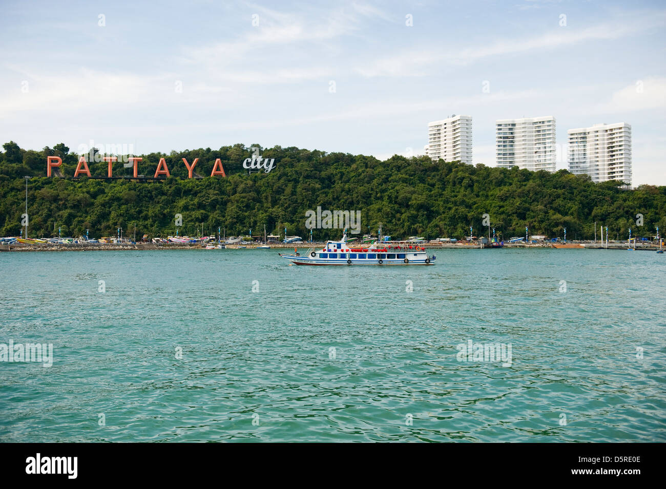 Pattaya city sign on hill Stock Photo - Alamy
