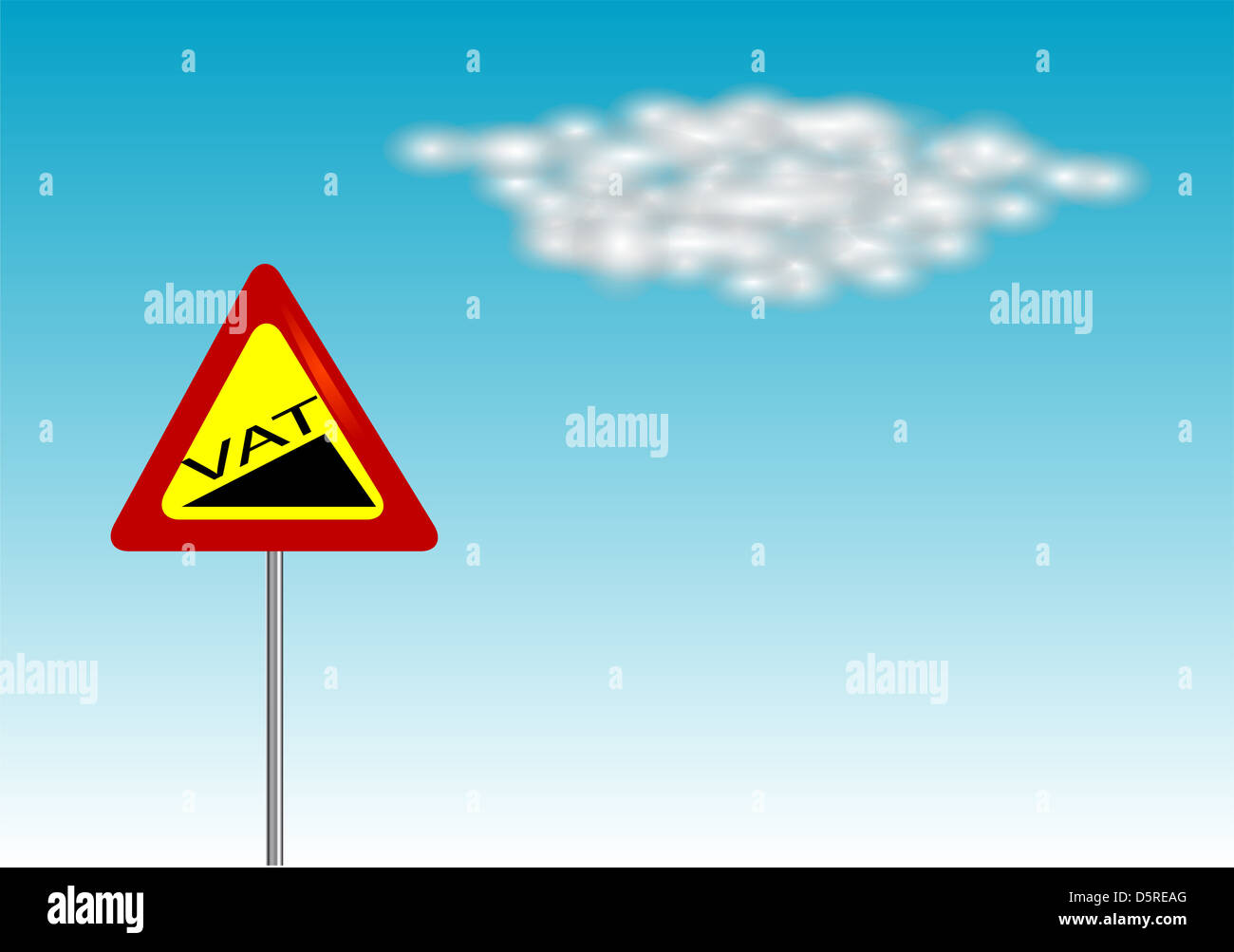 VAT increase sign on blue sky Stock Photo - Alamy