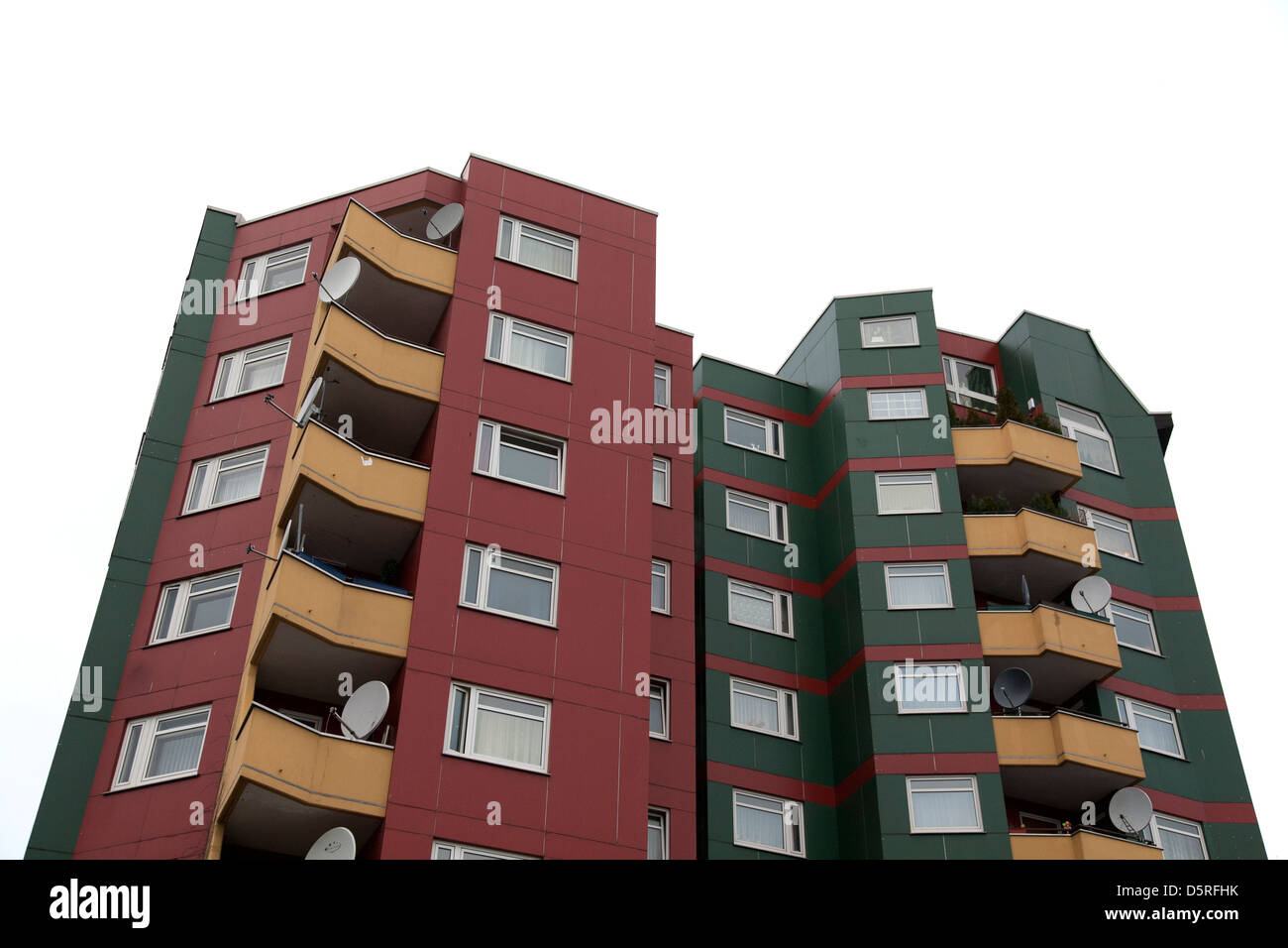 Colorful apartment building in Kreuzberg district, Berlin, Germany ...