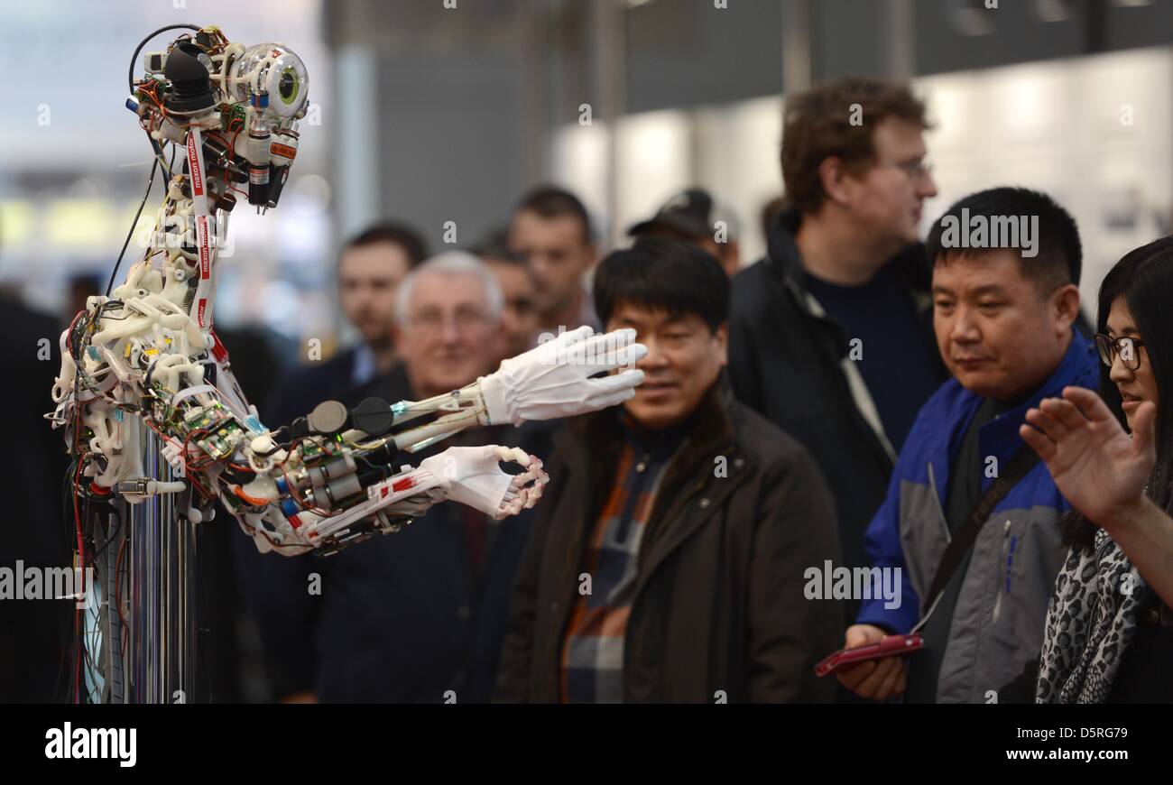 The robot 'OSA' (Open Source Android) is on display at the Maxon Motor ...