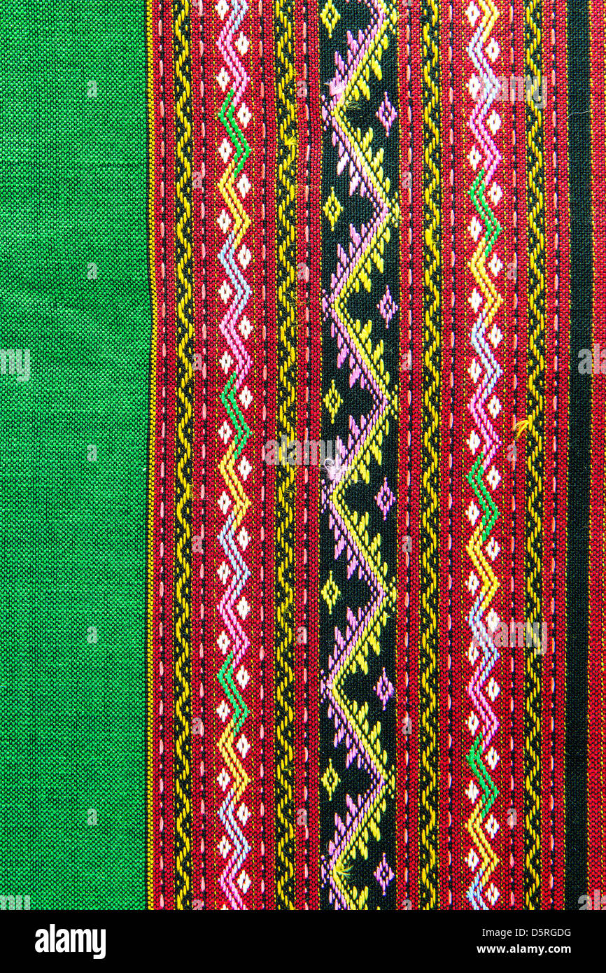 Thai silk ,Pattern of Thailand handmade Stock Photo - Alamy