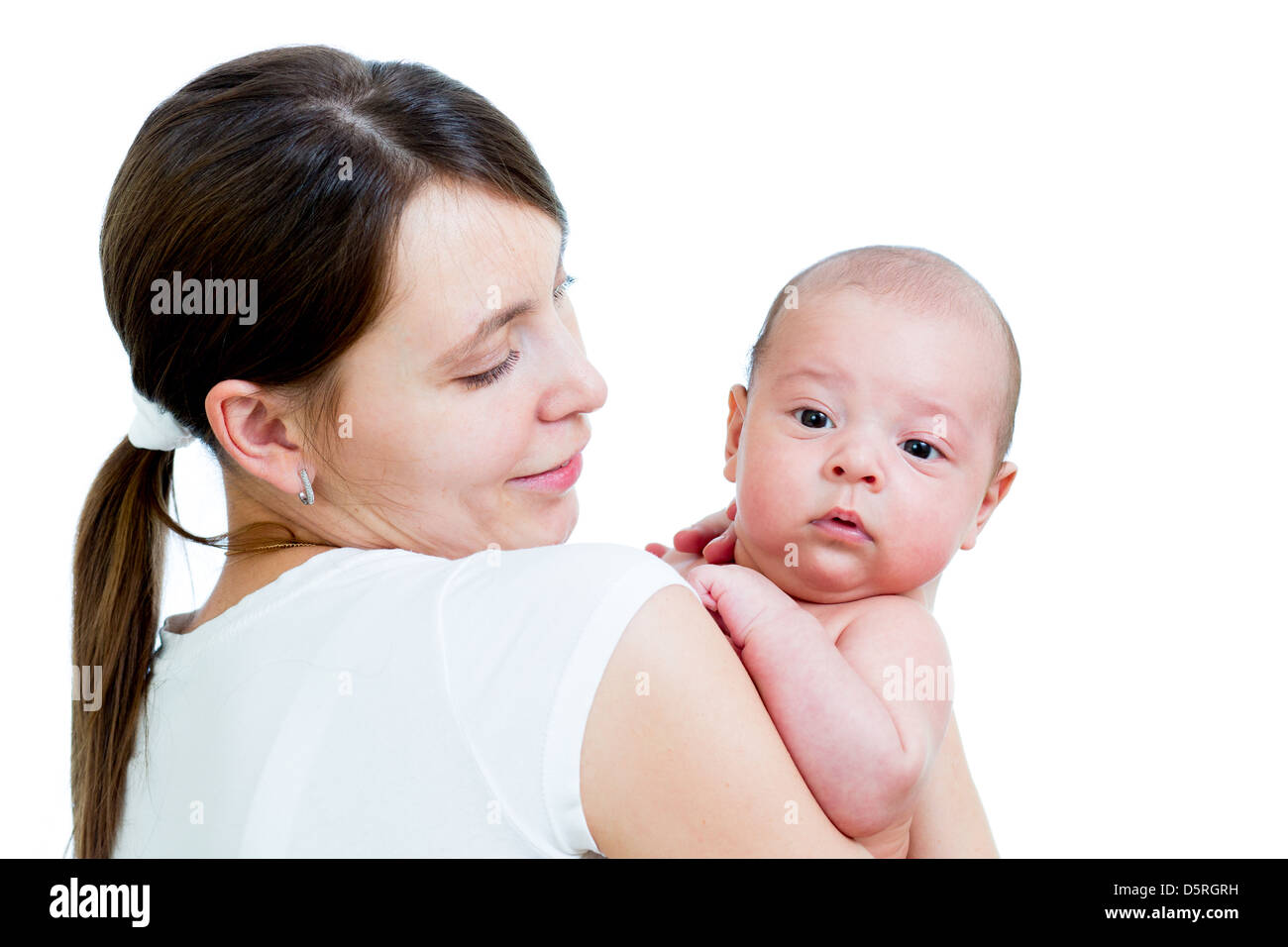 Portrait of small baby and his mother Stock Photo - Alamy