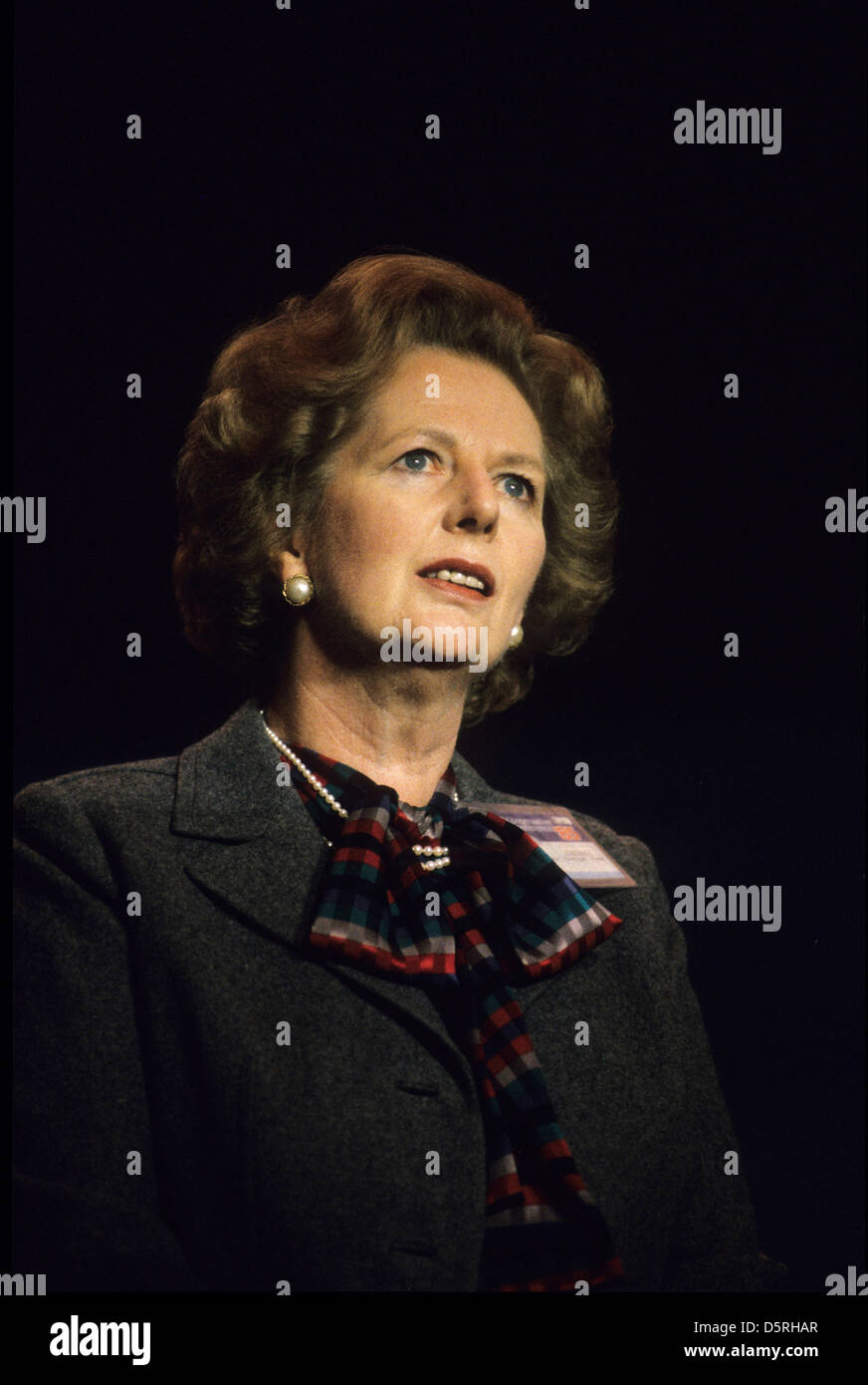 Prime Minister Margaret Thatcher at Conservative Party Conference ...
