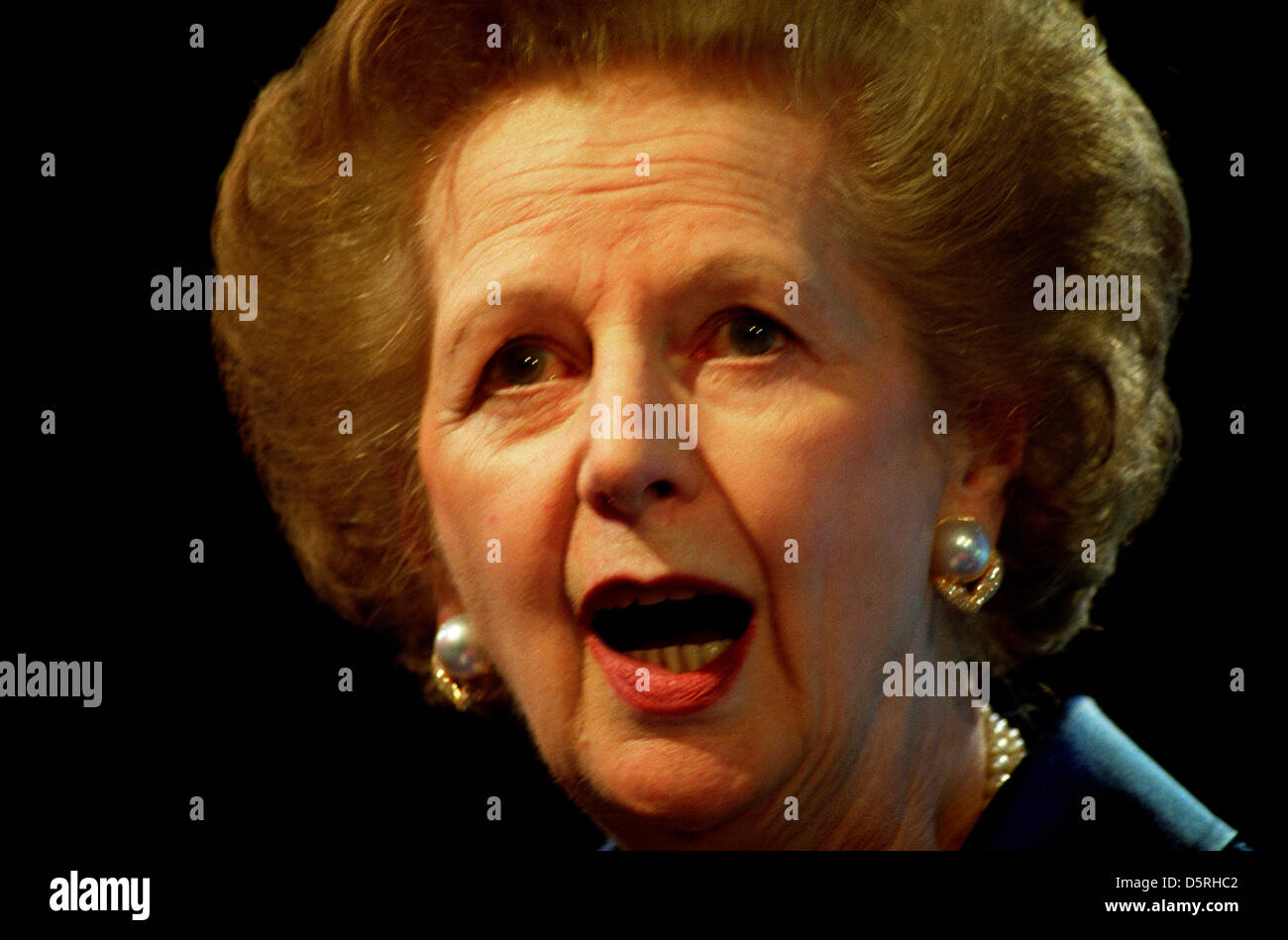 Prime Minister Margaret Thatcher at Conservative Party Conference ...
