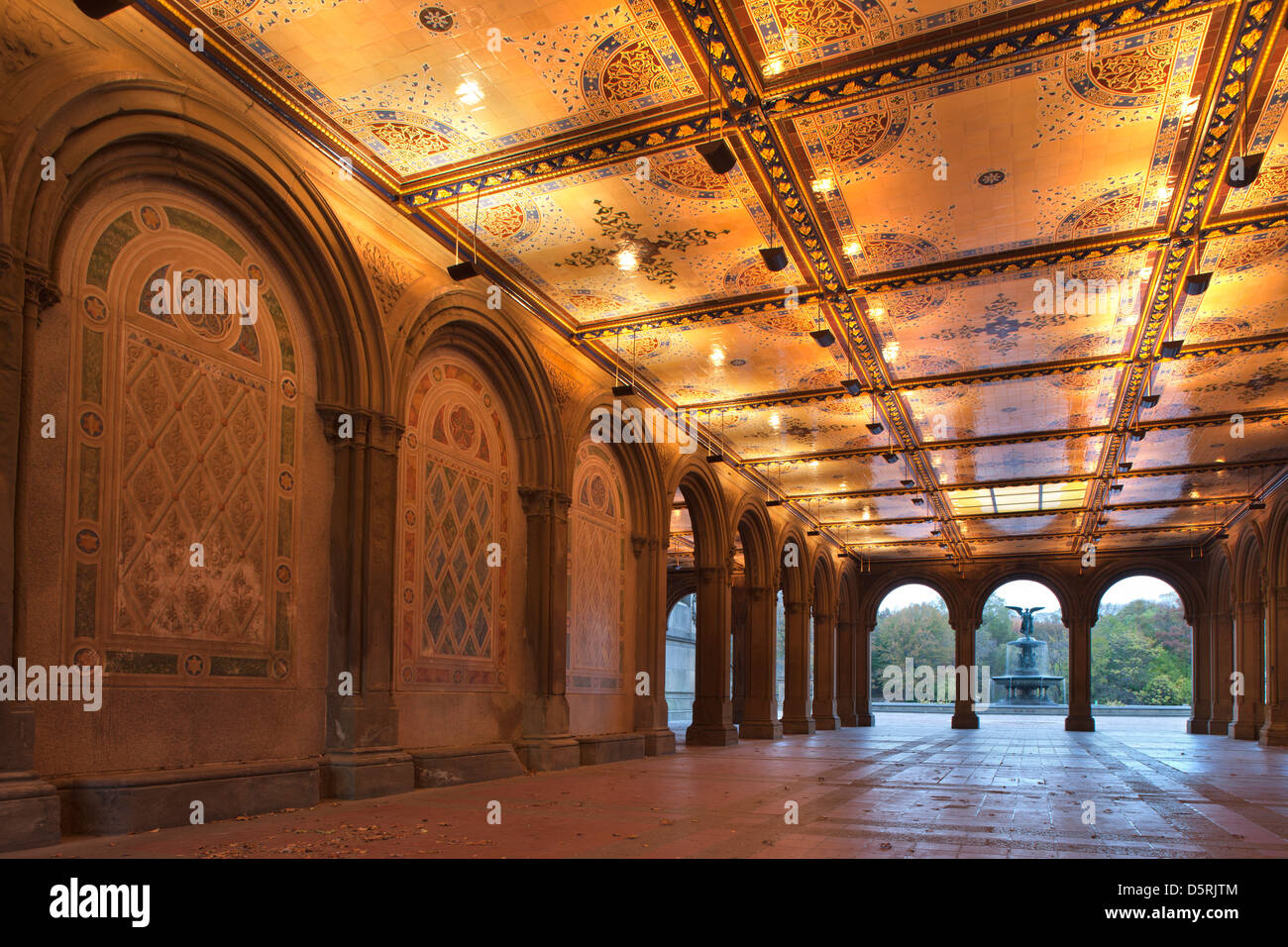MINTON TILE CEILING BETHESDA TERRACE ARCADE (©JACOB WREY MOULD 1860 ...
