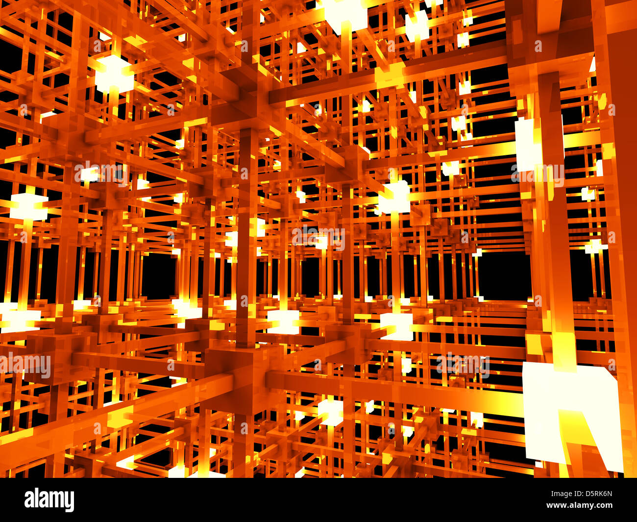 3D rendered Illustration. A glowing grid Stock Photo - Alamy