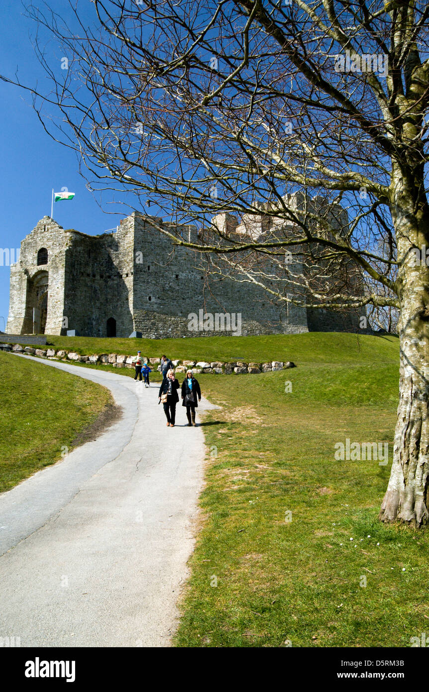 oystermouth castle mumbles swansea bay glamorgan south wales uk Stock ...