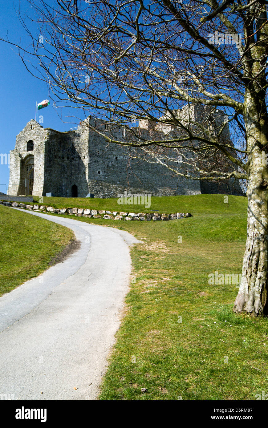 oystermouth castle mumbles swansea bay glamorgan south wales uk Stock ...