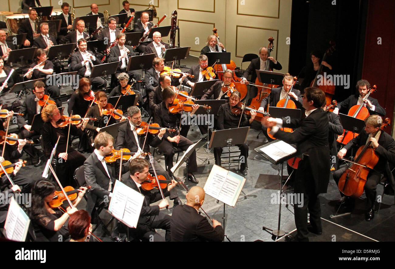 British conductor Christopher Ward (R) is pictured in Goerlitz, Germany ...