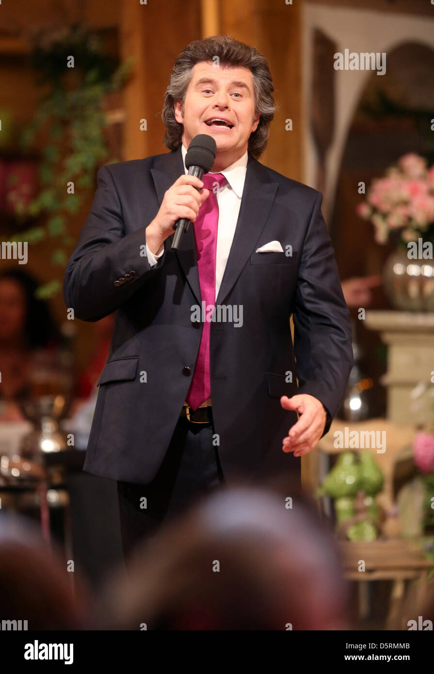 Austrian schlager singer Andy Borg hosts the ARD show 'Musikantenstadl ...