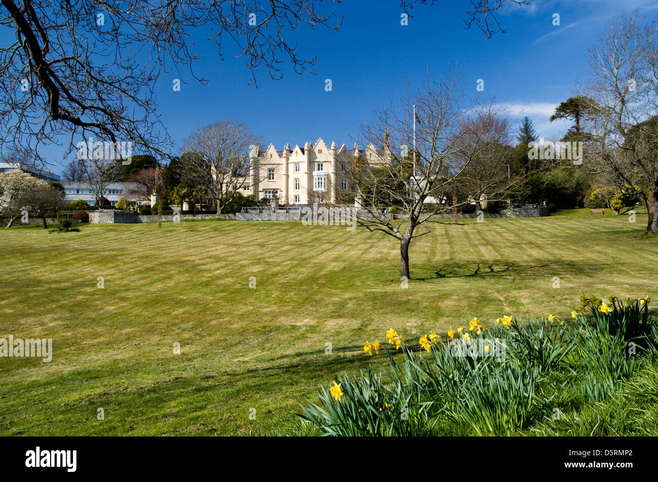 19th century singleton abbey part of swansea university wales uk Stock ...