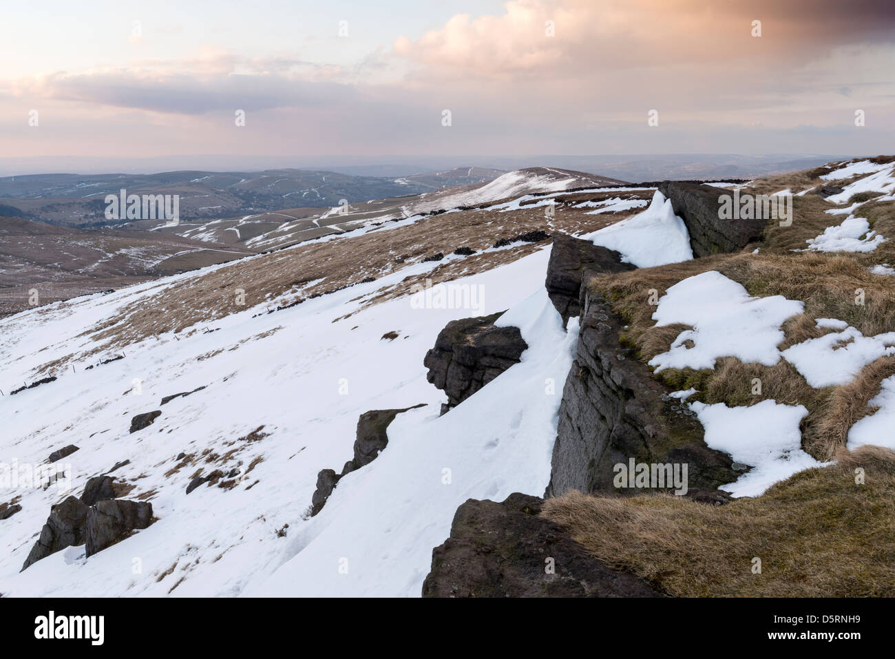 Looking north towards Cats Tor from Cheshire's highest point of Shining ...