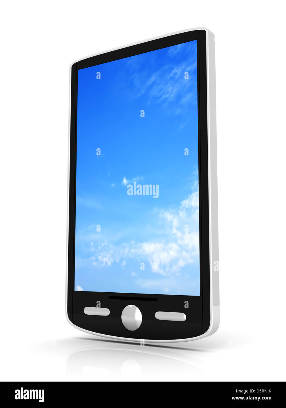 A generic Smartphone. 3D rendered illustration isolated on white Stock ...