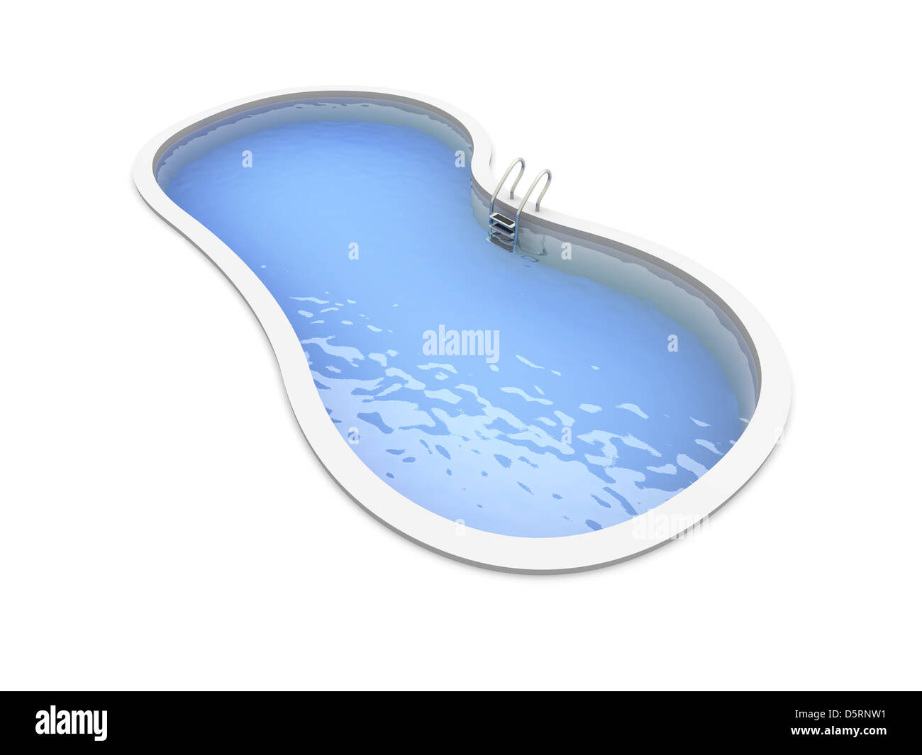 A Swimming pool. 3D rendered Illustration. Isolated on white Stock ...