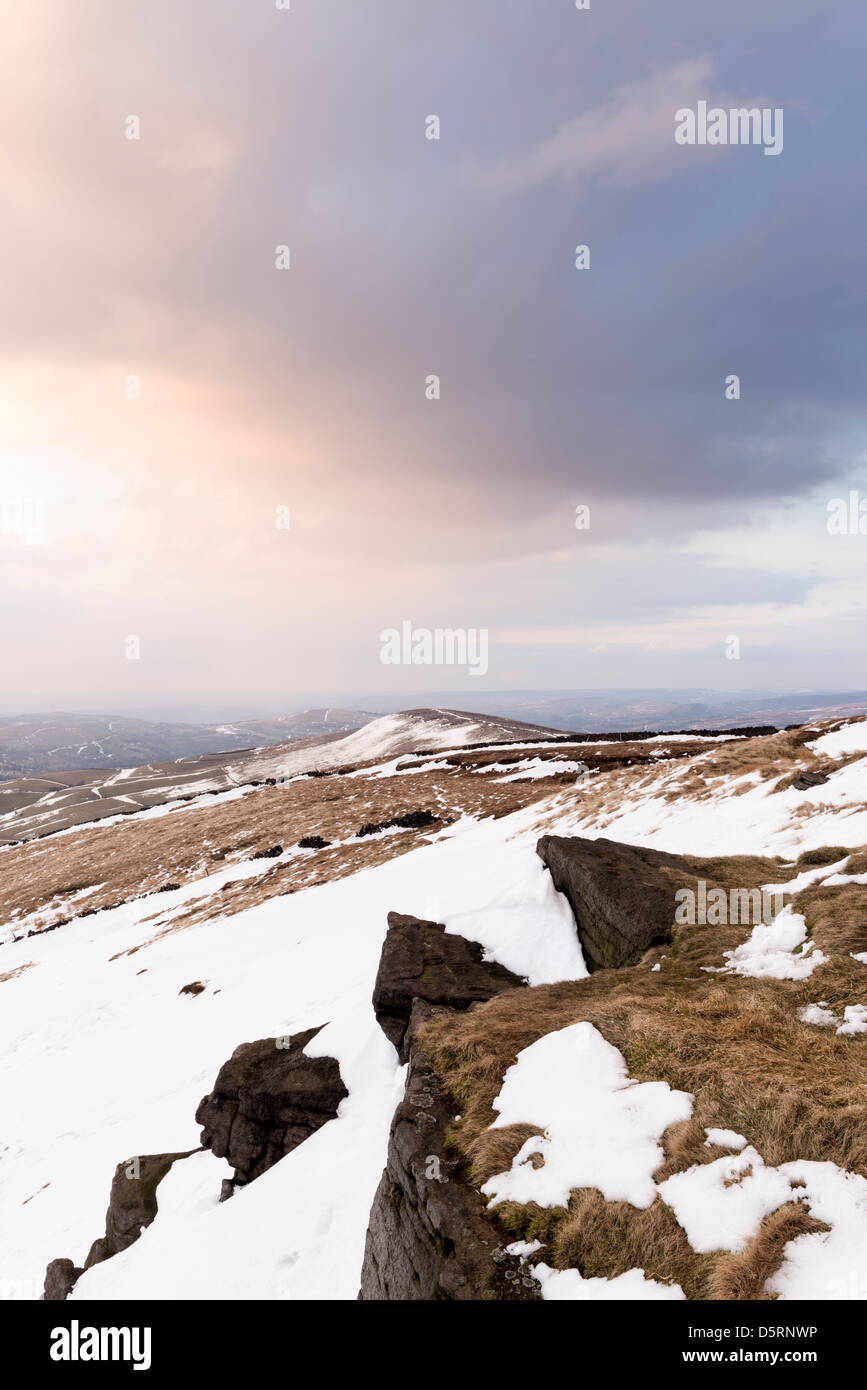 Looking north towards Cats Tor from Cheshire's highest point of Shining ...