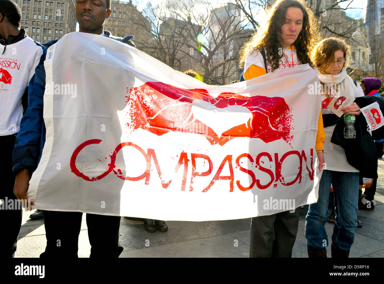City Hall area during the annual Anti-Violence “Compassion” rally Stock ...