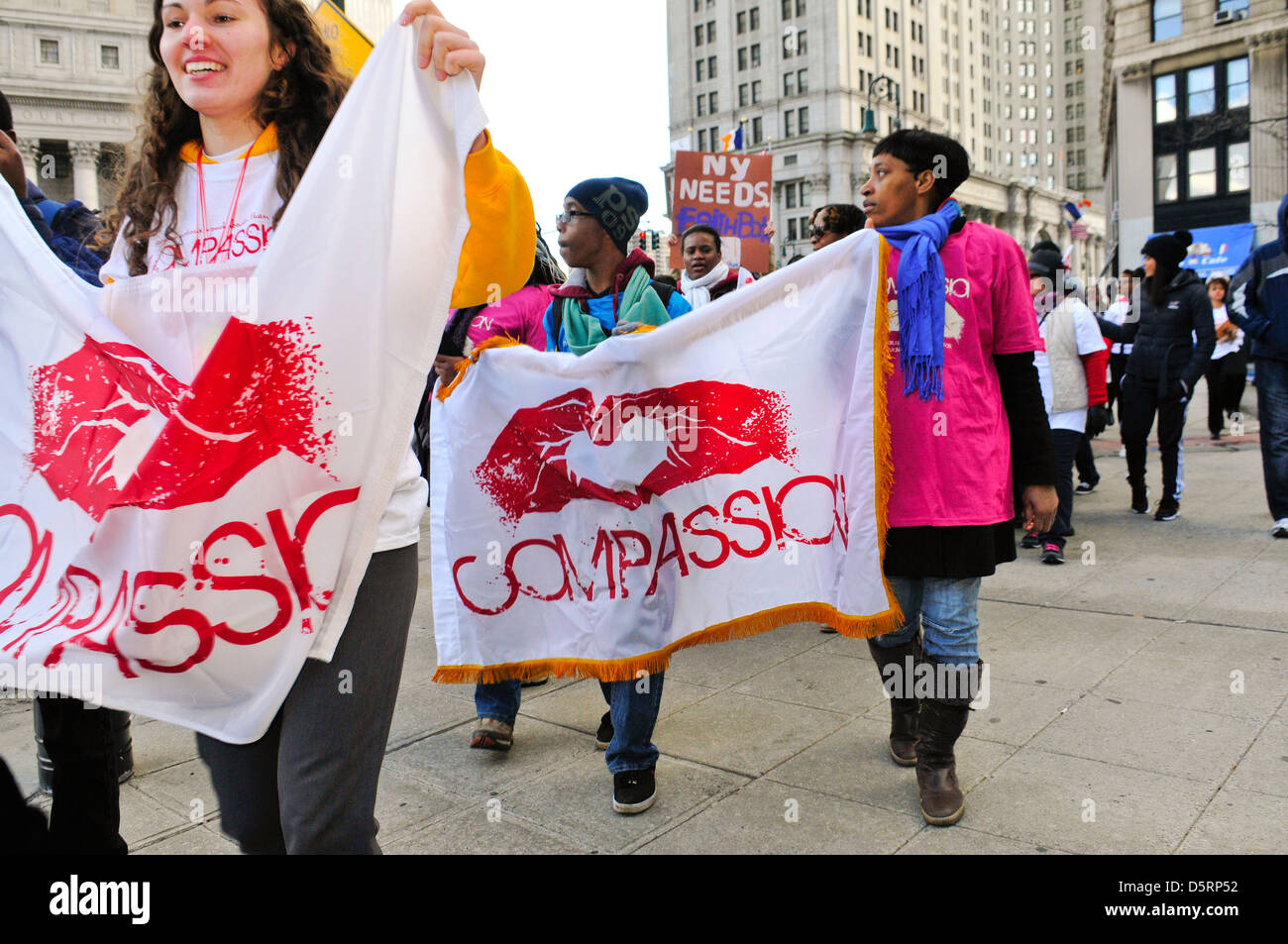 City Hall area during the annual Anti-Violence “Compassion” rally Stock ...