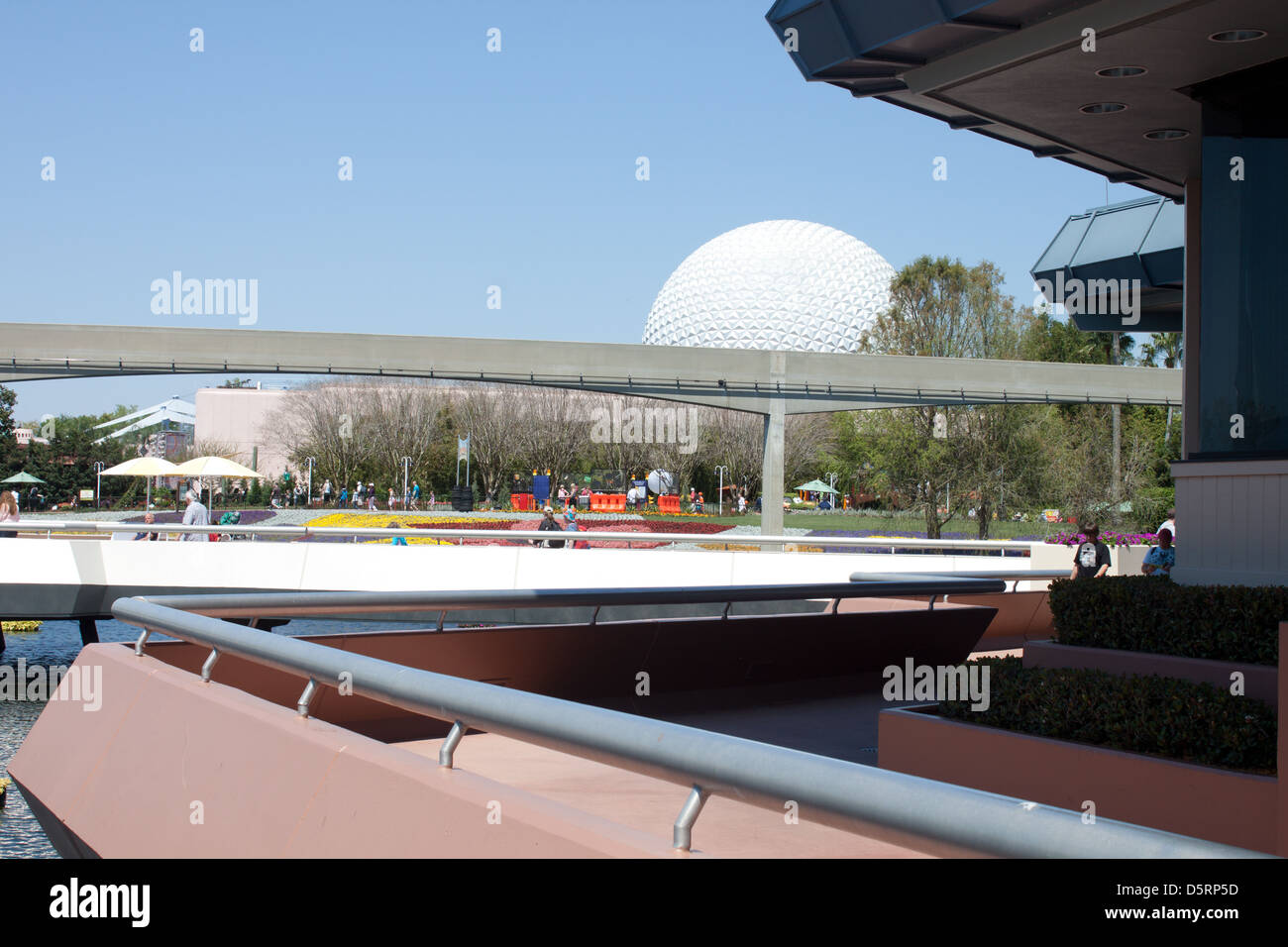 Orlando disney world epcot center geodesic dome monorail hi-res stock ...