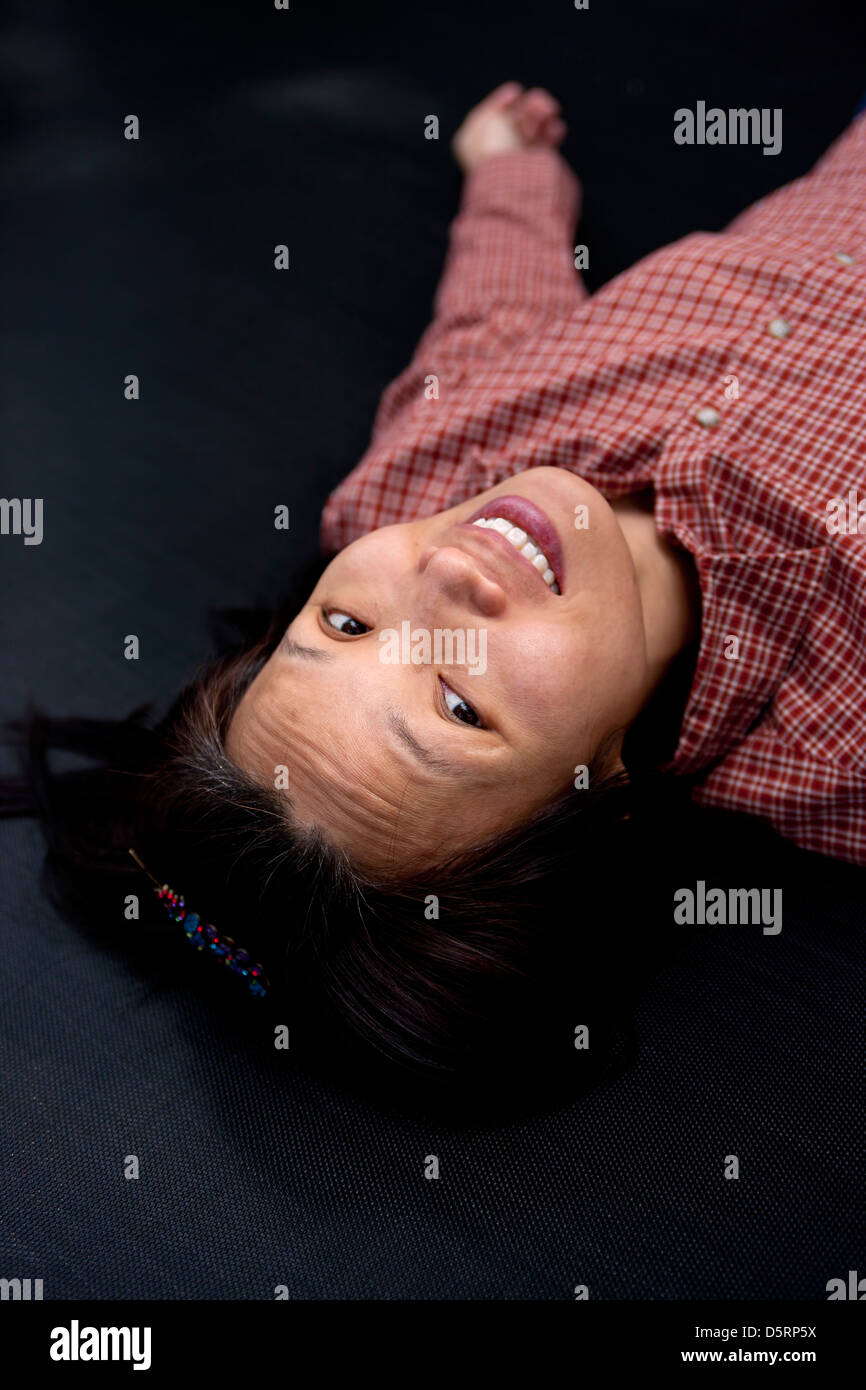 A different angled portrait of a Korean woman Stock Photo - Alamy