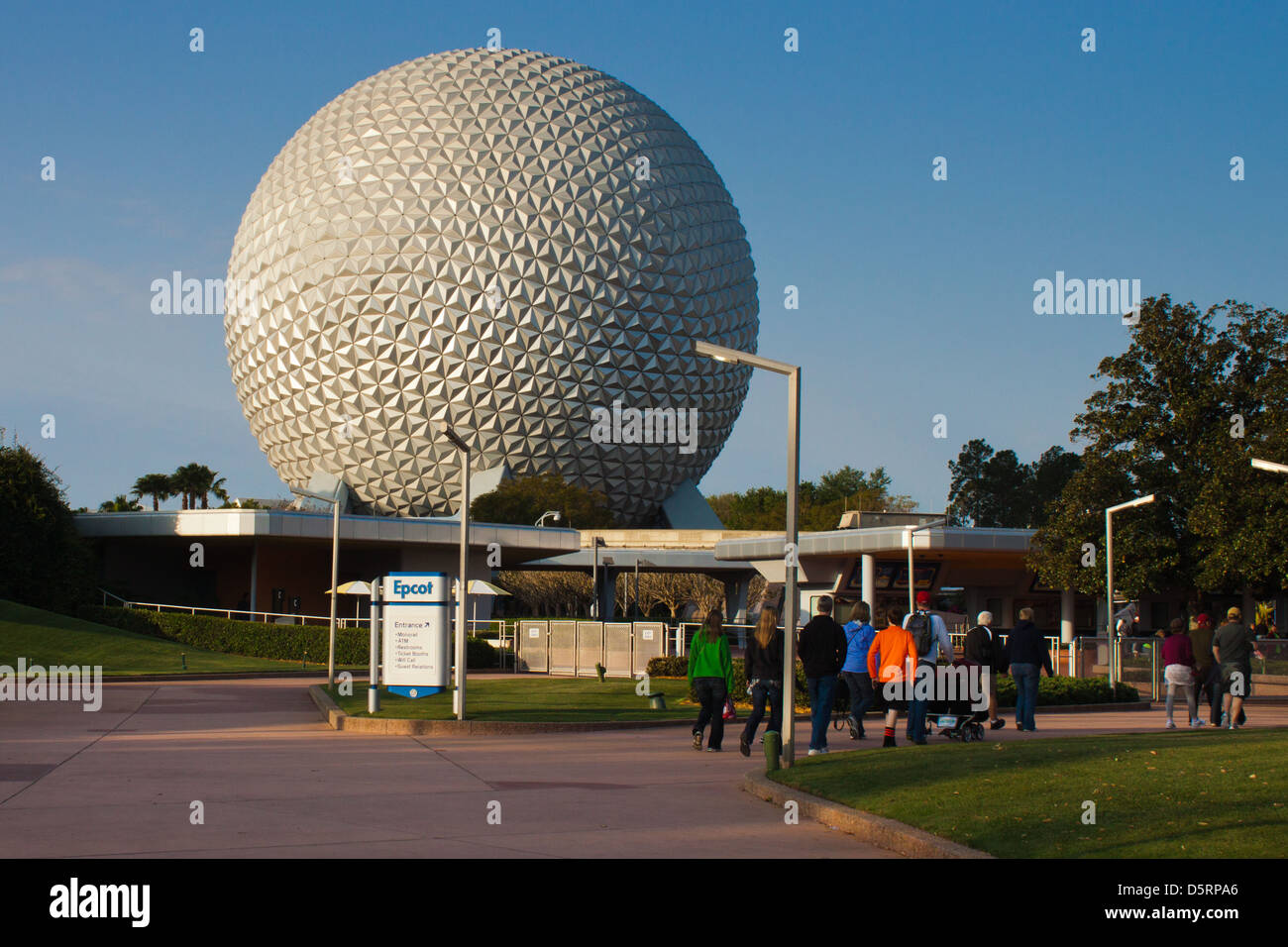Epcot Geodesic Dome, Spaceship Earth, Epcot Disney World Stock Photo ...