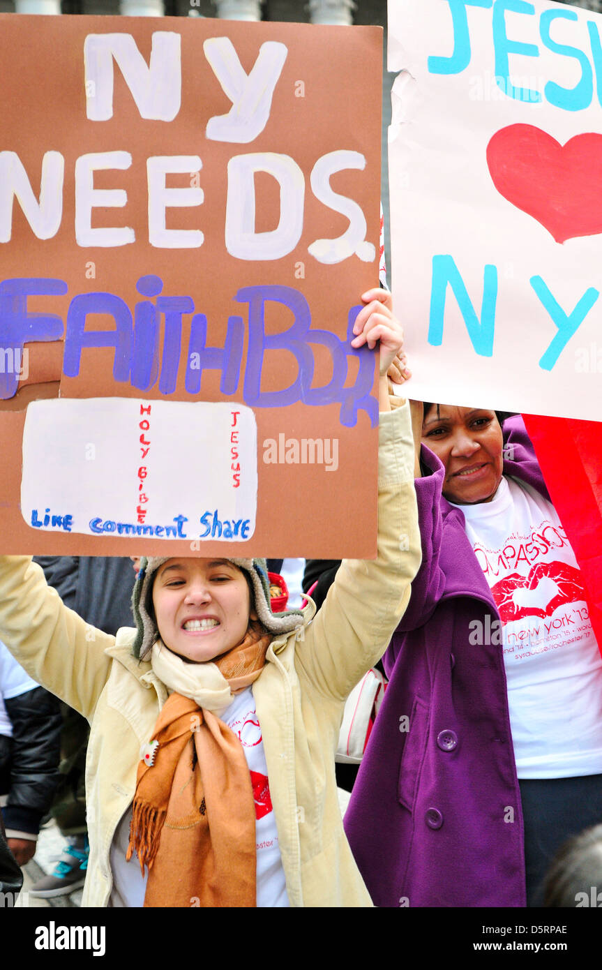 Anti-Violence “Compassion” rally on March 23, 2013, Manhattan, New York ...