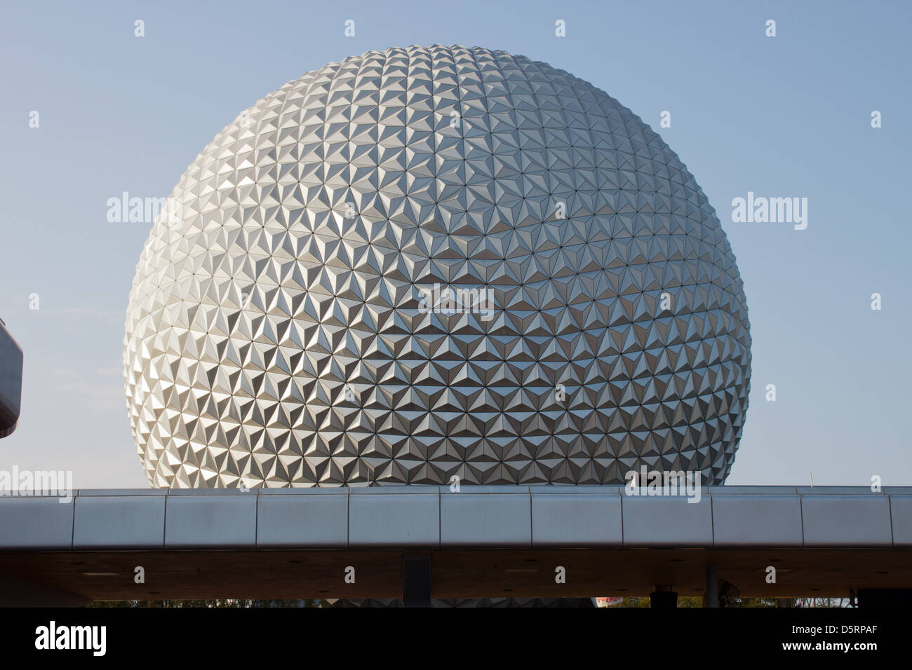 Monorail Track and Epcot Geodesic Dome, Spaceship Earth, Epcot Disney ...