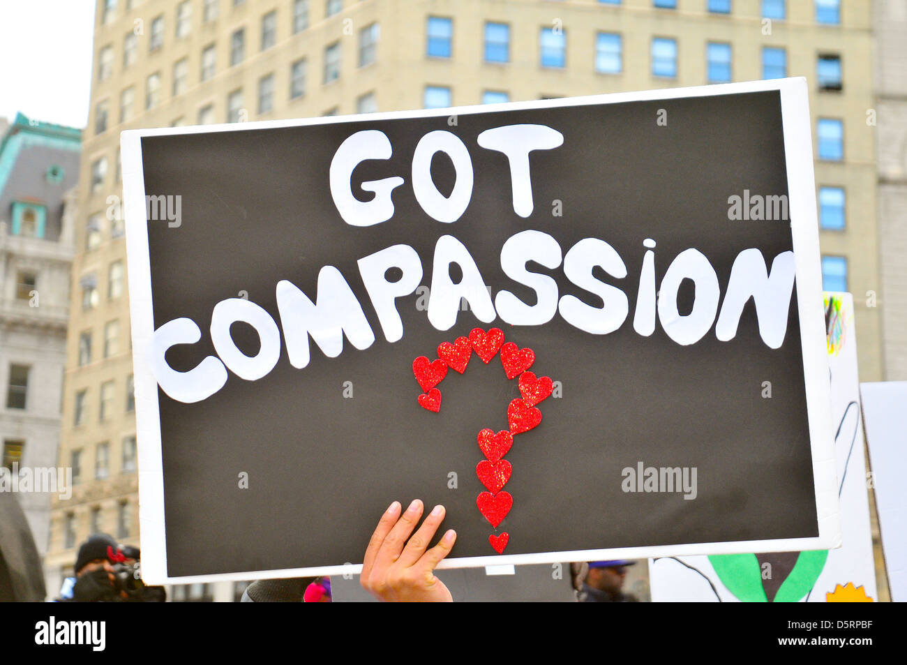 City Hall area during the annual Anti-Violence “Compassion” rally Stock ...