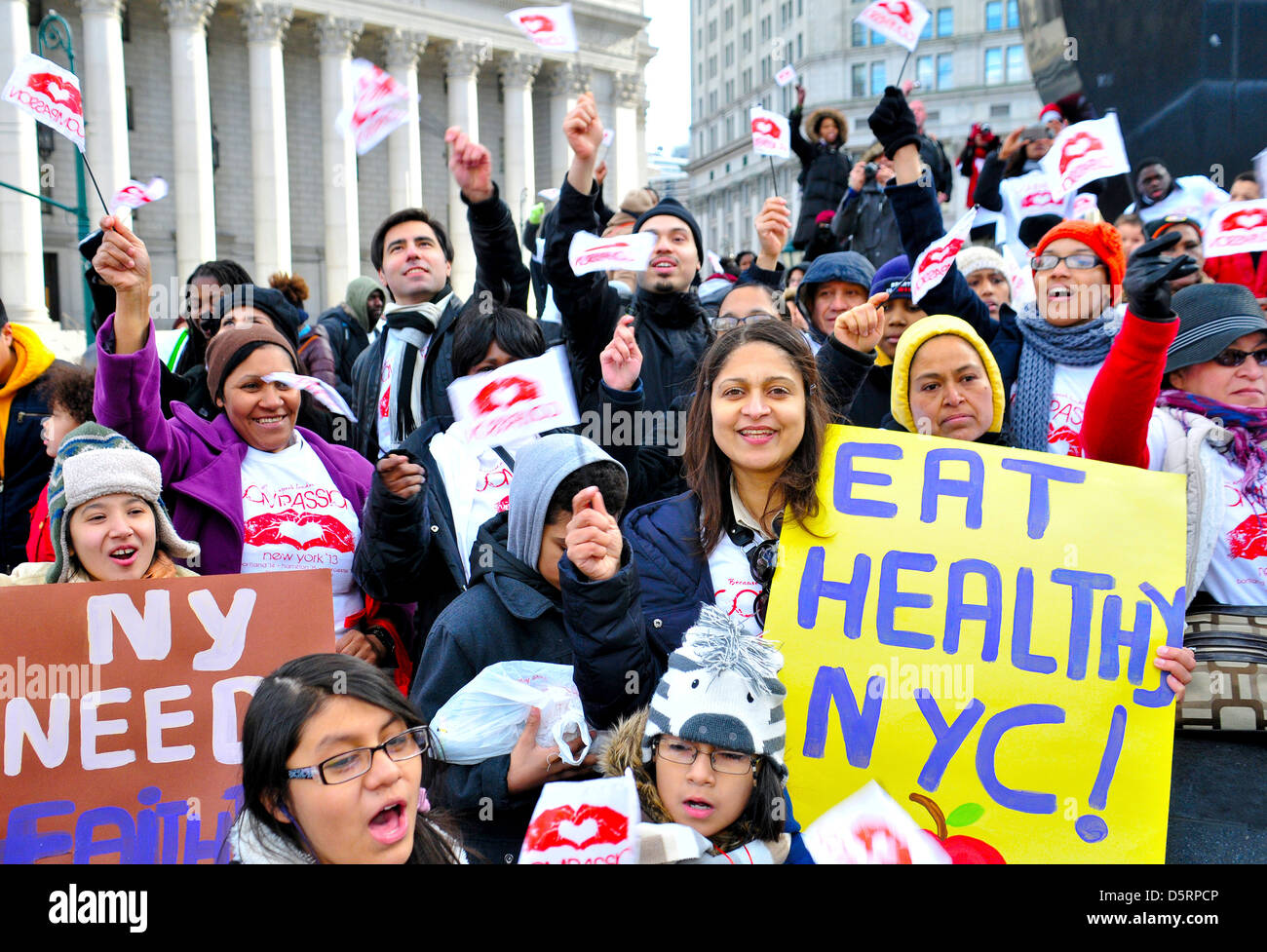City Hall area during the annual Anti-Violence “Compassion” rally Stock ...