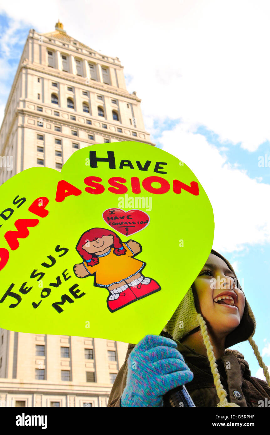 City Hall area during the annual Anti-Violence “Compassion” rally Stock ...