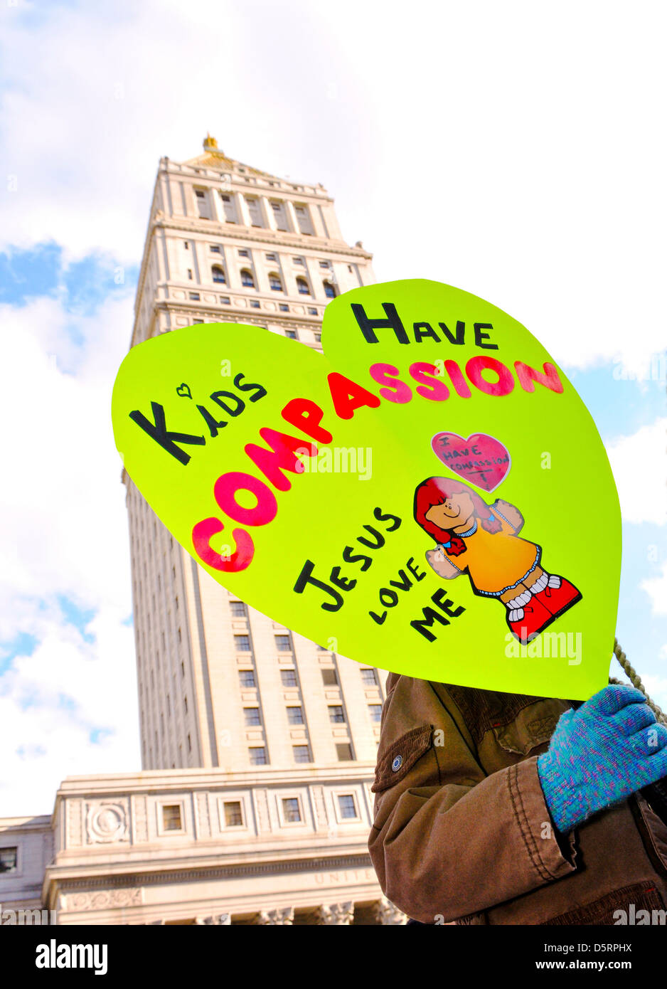 City Hall area during the annual Anti-Violence “Compassion” rally Stock ...
