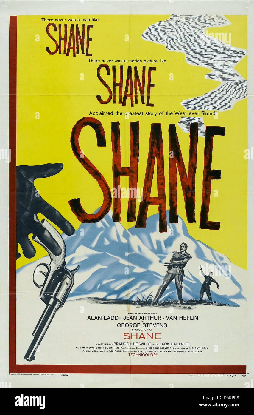 Movie Poster Shane 1953 High Resolution Stock Photography and Images ...