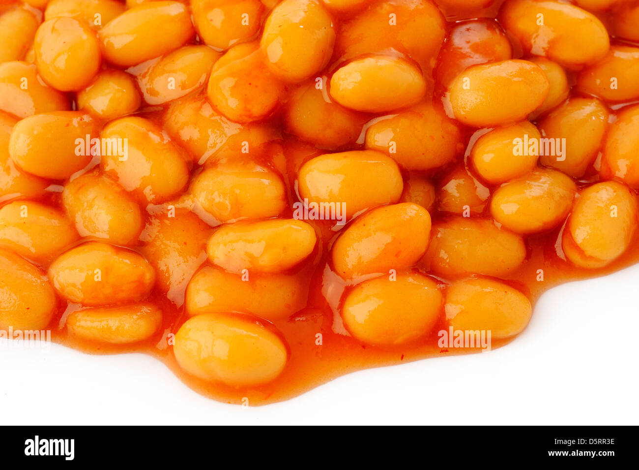 baked beans on white background Stock Photo - Alamy