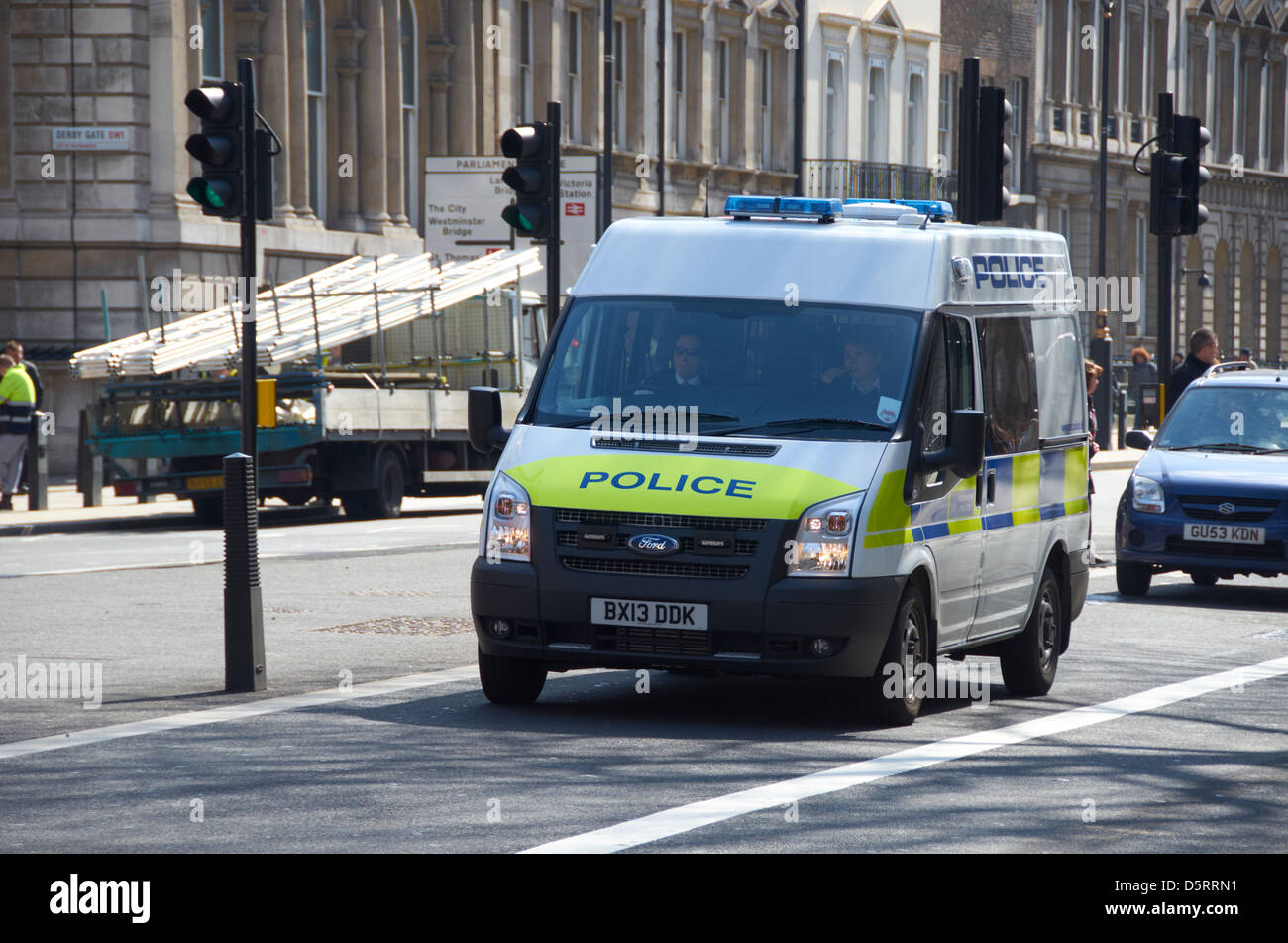 Police van in central London Stock Photo - Alamy