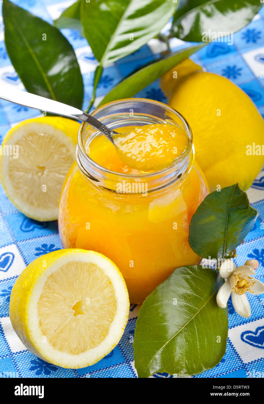 Homemade lemon jam on the table Stock Photo - Alamy