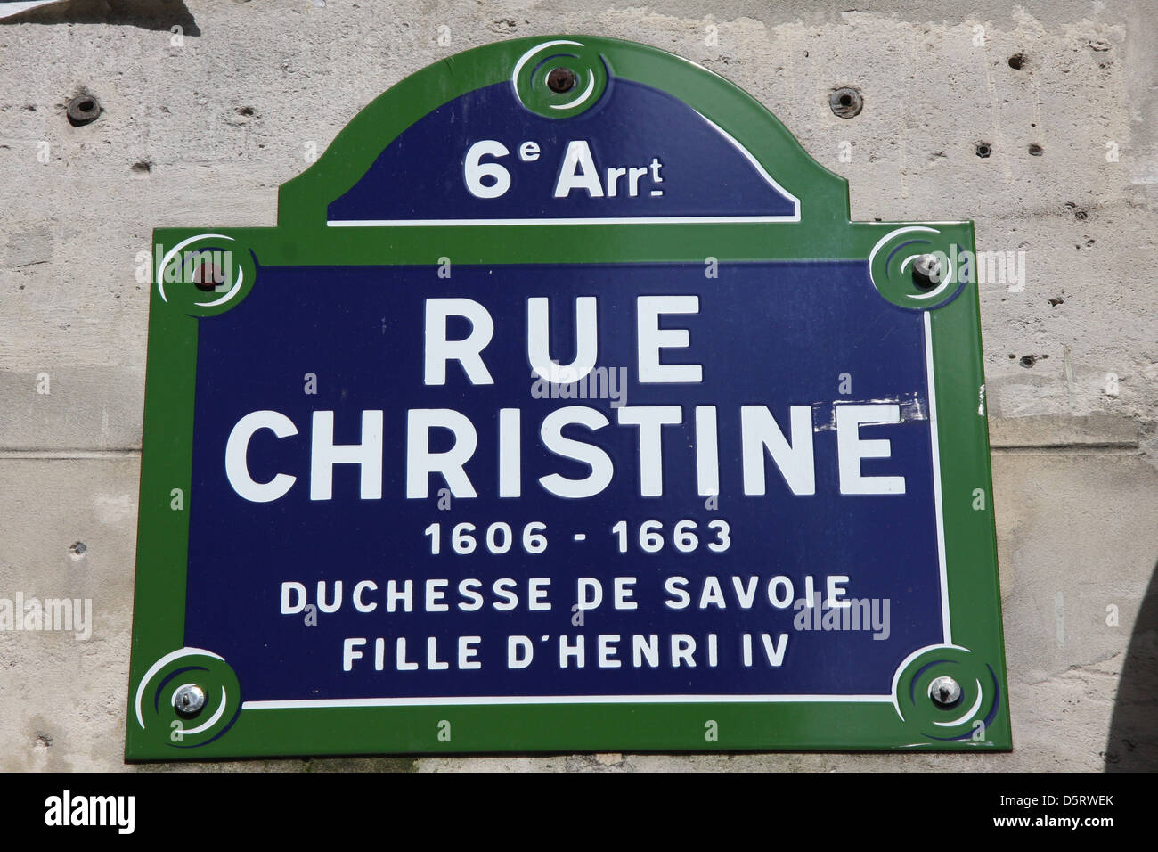 Classical street name sign in Paris, France Stock Photo - Alamy