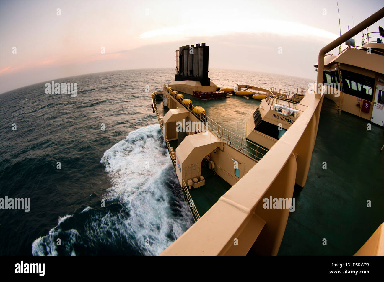 bow view of the Seismic vessel Ramform Sovereign from PGS company Stock ...