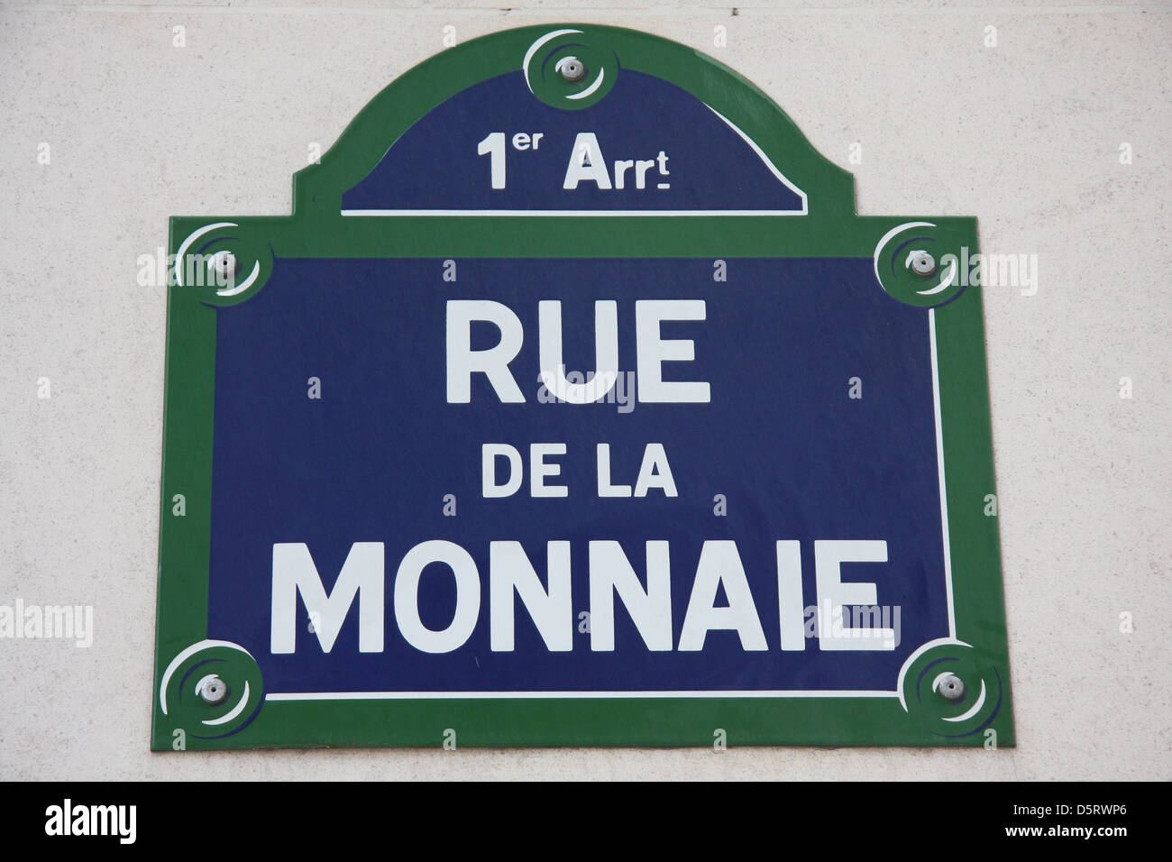 Classical street name sign in Paris, France Stock Photo - Alamy
