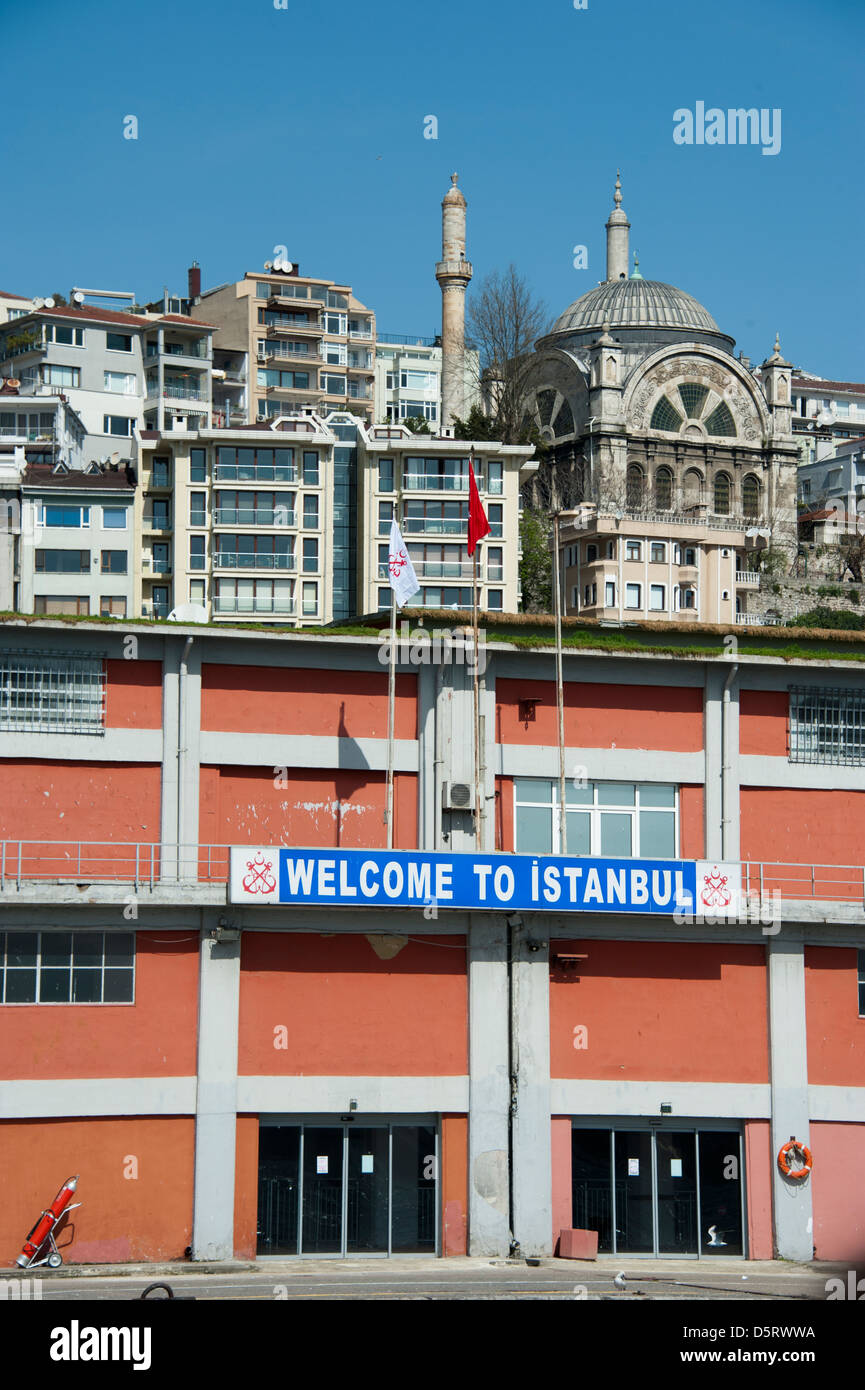 Welcome to Istanbul Docks Stock Photo - Alamy