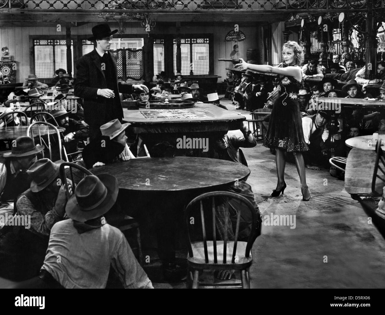 JAMES STEWART, MARLENE DIETRICH, DESTRY RIDES AGAIN, 1939 Stock Photo ...